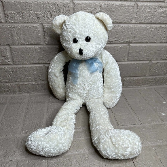 PBC International | Toys | Pbc White Bean Bag Teddy Bear Plush 2 ...
